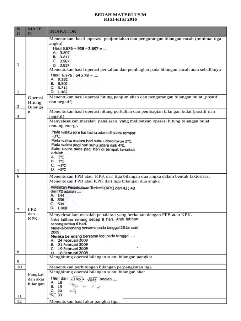 Bedah Materi Usm | PDF