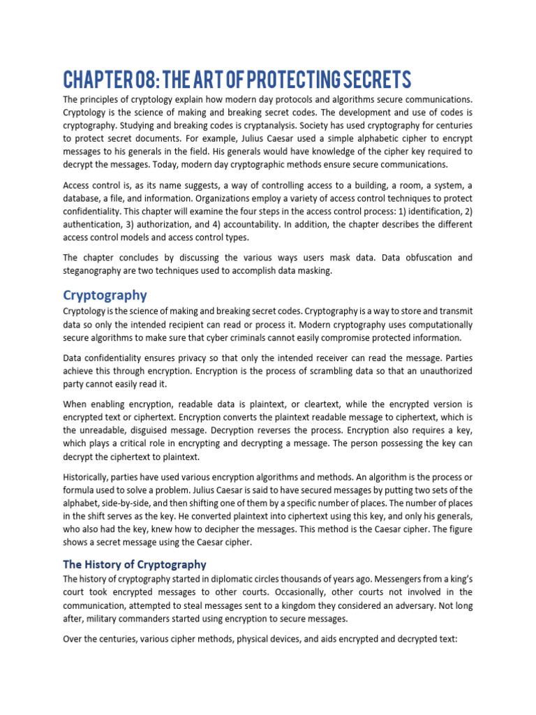 CHAPTER 08 IAS1 Information Assurance and Security 1 | PDF | Computer Access Control | Cryptography