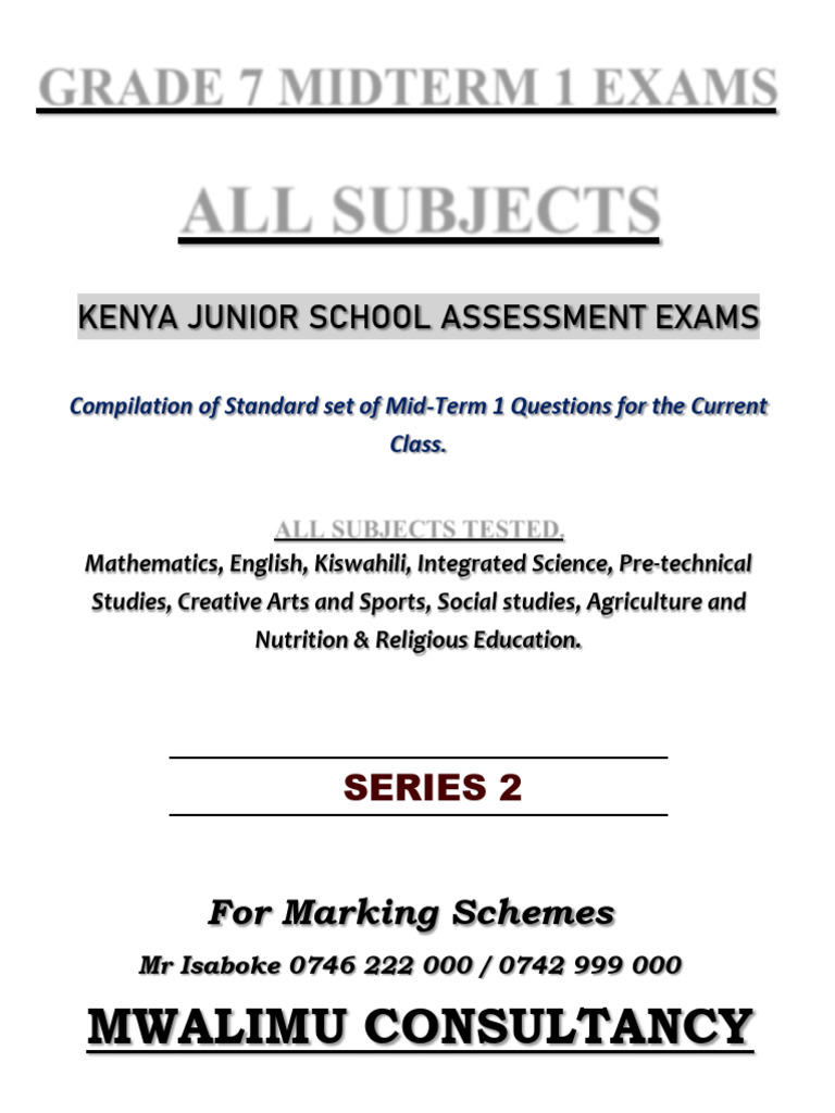 Grade 7 Midterm 1 Exams S2 | PDF | Educational Assessment