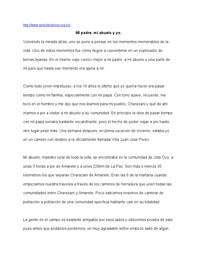 Relato: Mi Padre, Mi Abuelo y Yo | PDF | Arte | Poesía