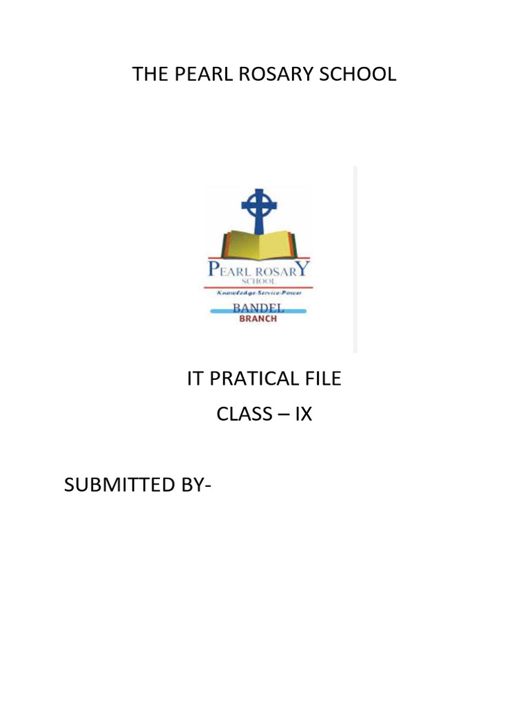 IT Practical File for Class IX Students | PDF | Computing | Software
