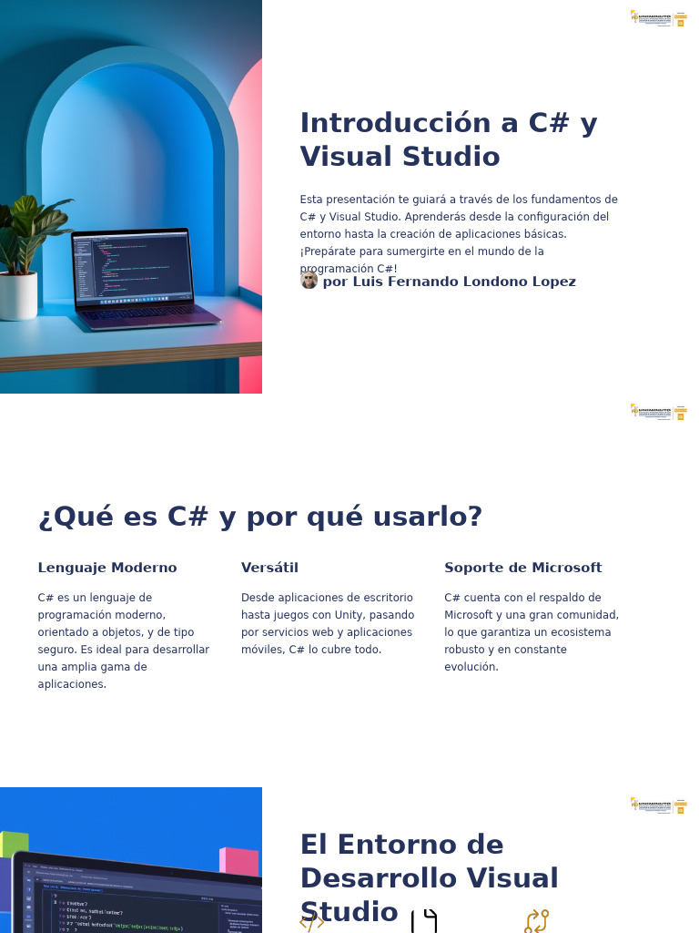 Introduccion A C y Visual Studio | PDF | C Sharp (lenguaje de programación) | Desarrollo de software