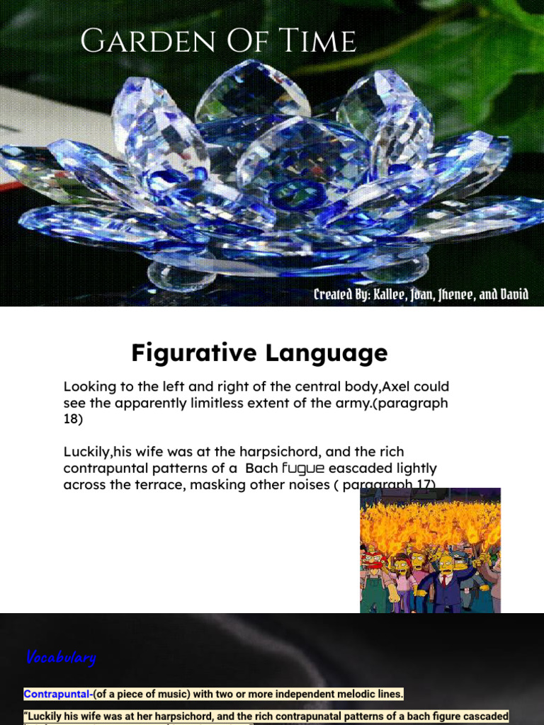 Figurative Language in "Garden of Time" | PDF