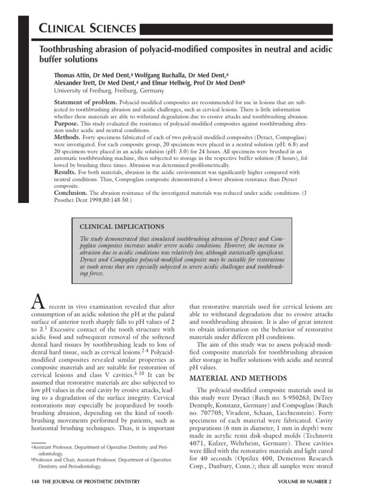Toothbrushing-abrasion-of-polyacid-modified-compos | PDF | Mouth ...