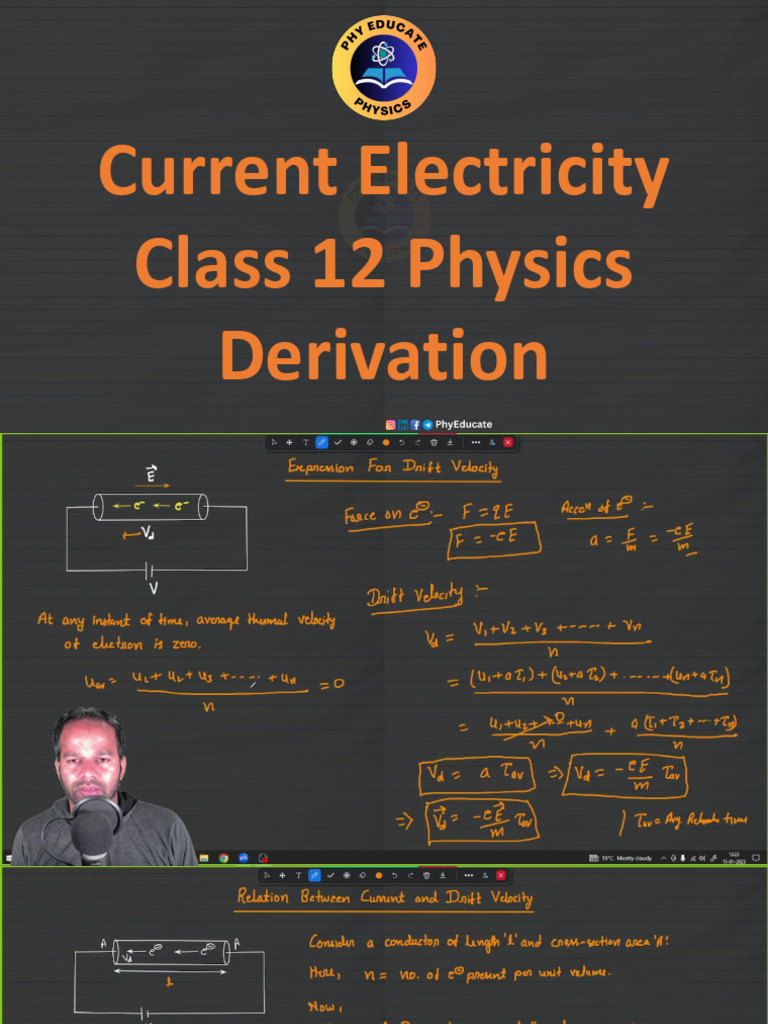 Current Electricity Class 12 Physics Derivation | PDF