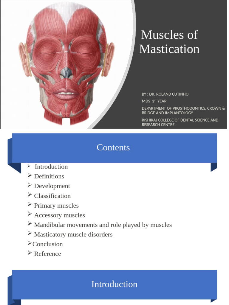 Muscles of Mastication PPT Revised | PDF | Human Head And Neck ...