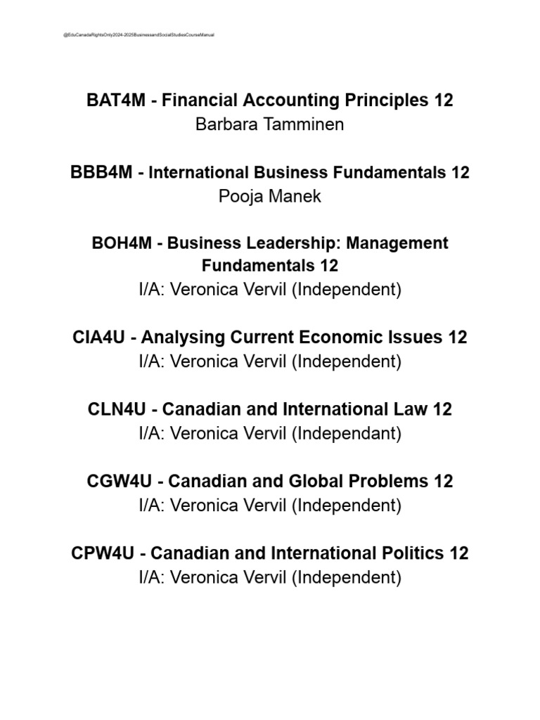 Business and Economics Packet | PDF