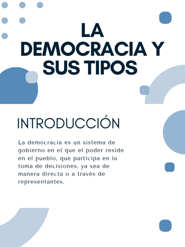 Tipos de Democracia y su Función | PDF