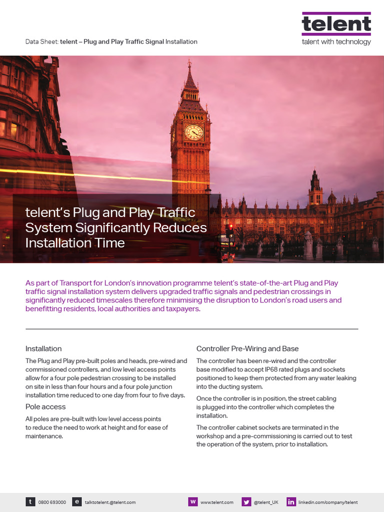 Data Sheet Plug and Play Datasheet | PDF | Traffic | Traffic Light