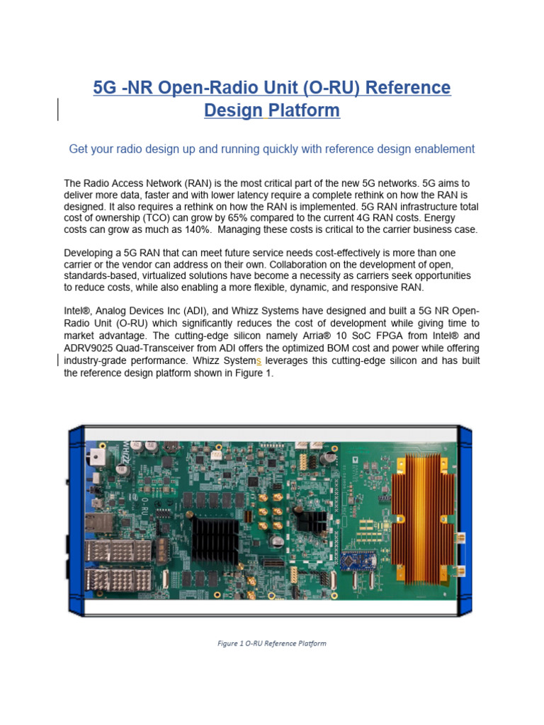 5G Design Reference Platform | PDF | Field Programmable Gate Array | System On A Chip