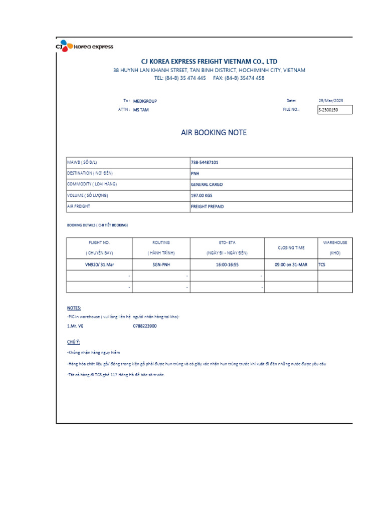 Booking | PDF