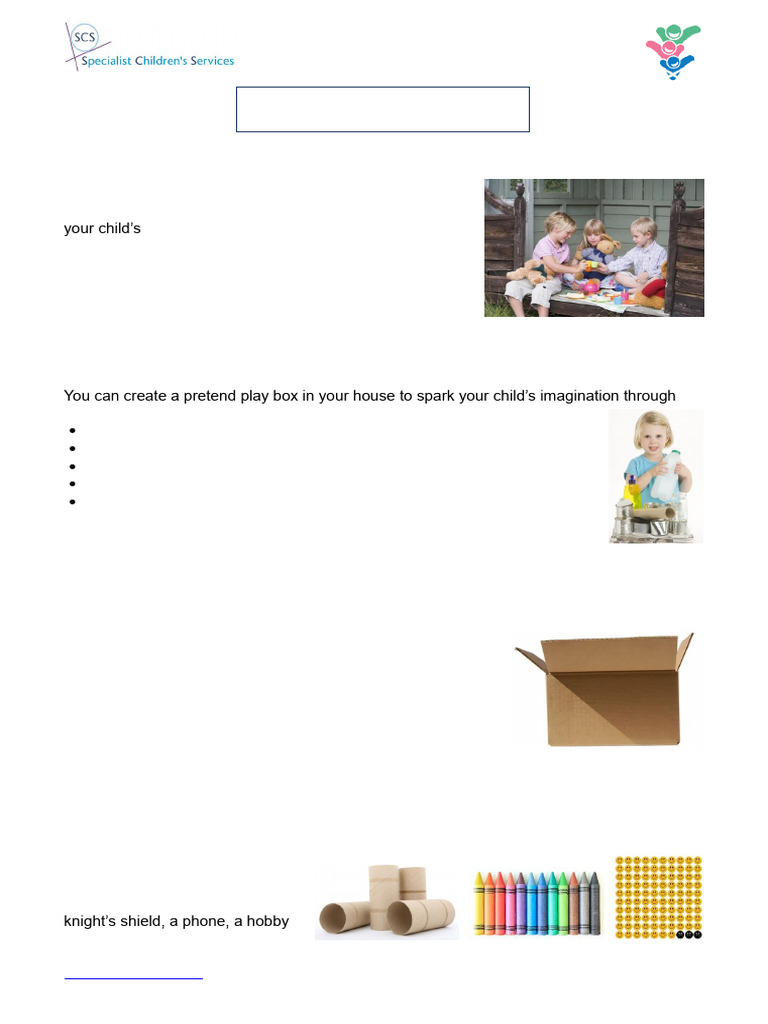 Pretend Play Activity Sheet | PDF
