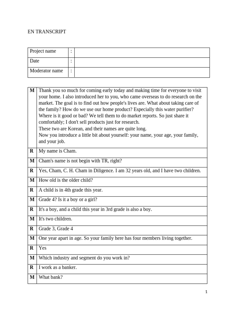 IDI EN Transcript - Máy Lọc Nước Done | PDF | Water | Loans