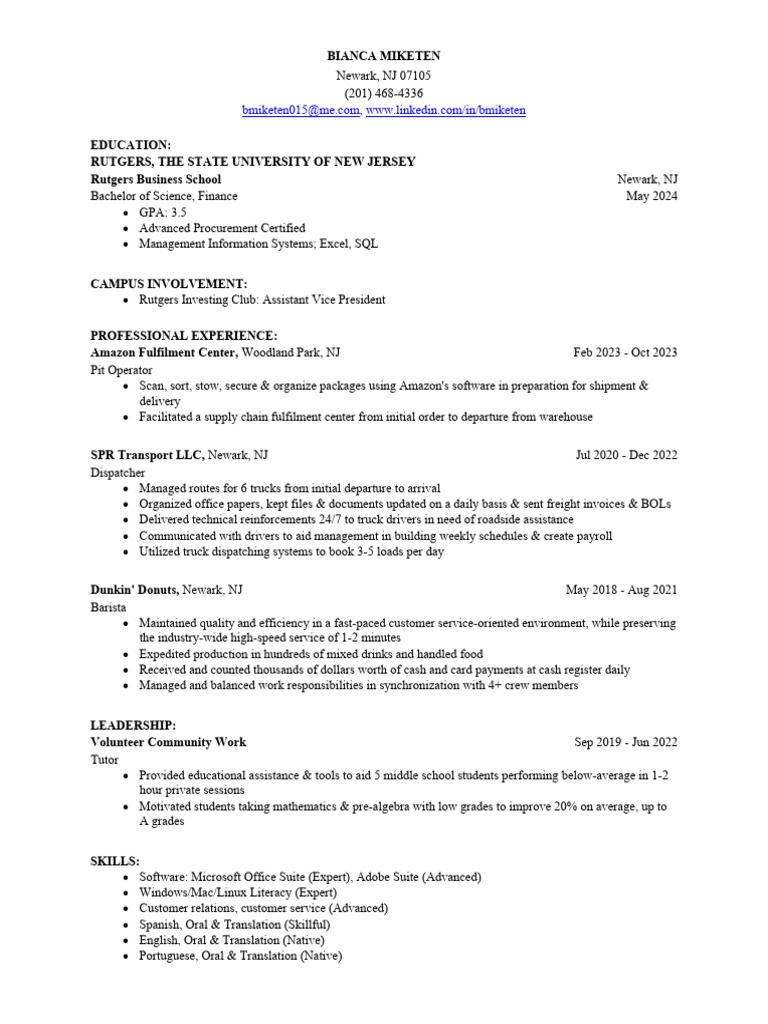 Resumé | PDF | Software | Computing