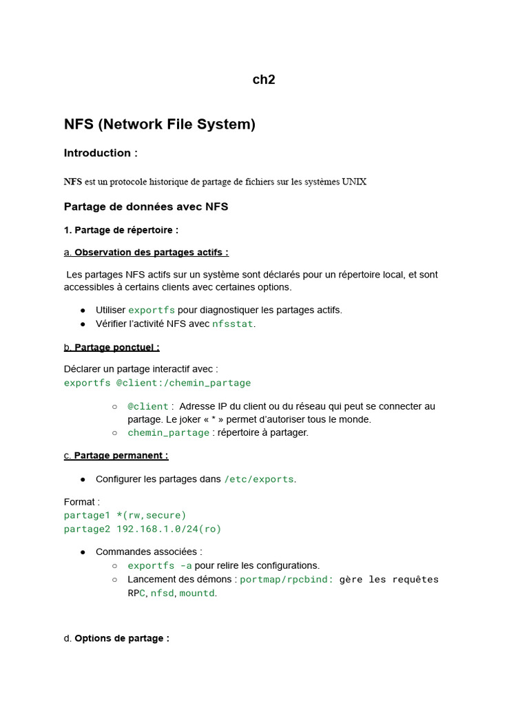 Guide complet sur NFS, Samba et FTP | PDF | Protocole de transfer de ...