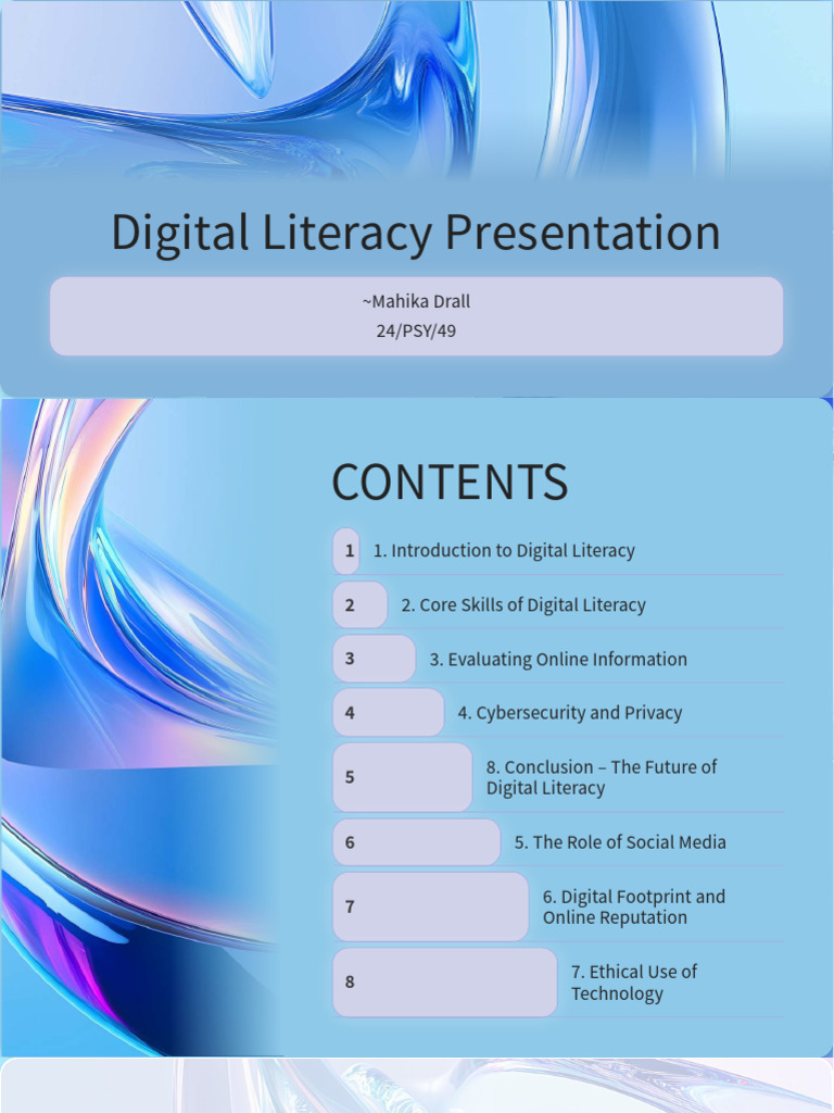 Digital Literacy Presentation | PDF | Computer Security | Security