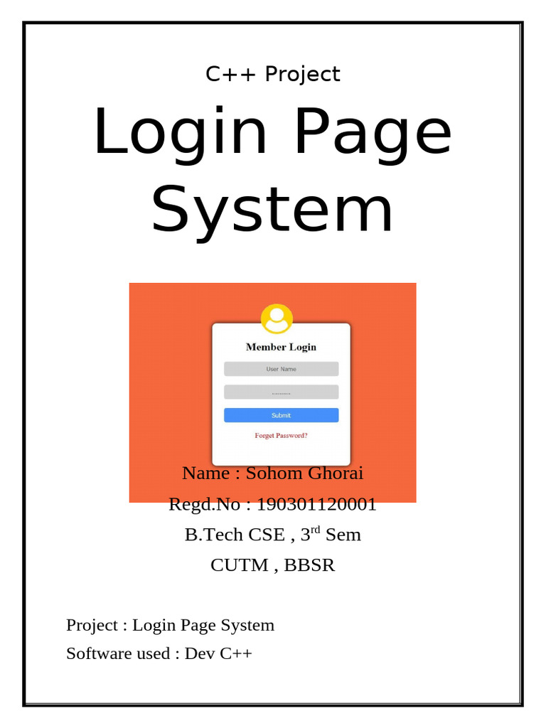 190301120001_Login_System_Project | PDF