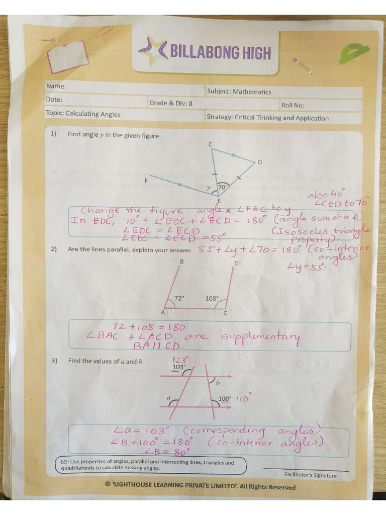 1735816661925-Worksheet33903Solution Calculating Angles | PDF