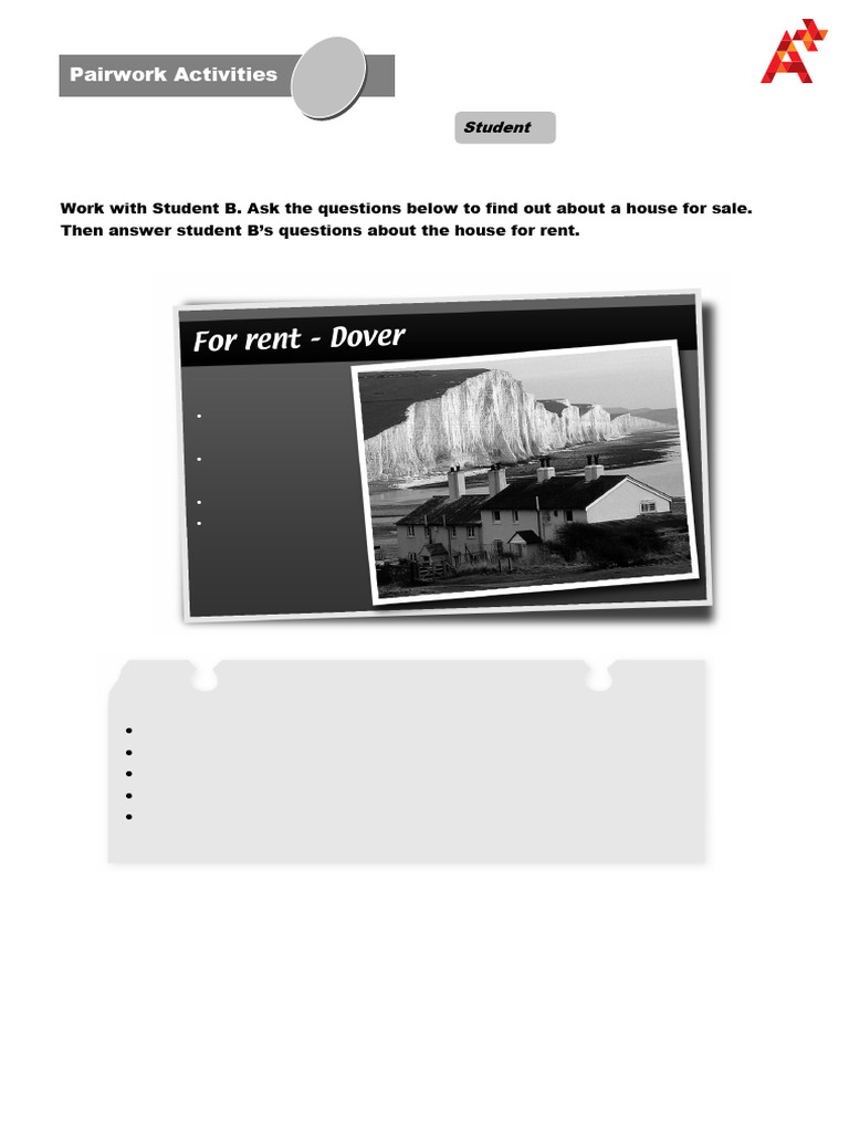 3 - SPARK 1 Pairwork 3 + Key - B | PDF | Home | Room