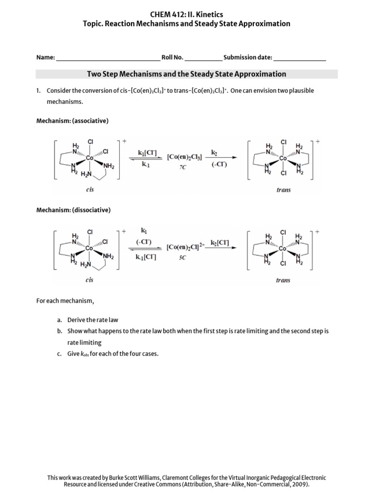 assignment_two-step-mechanisms-and-the-steady-state-approximation | PDF ...