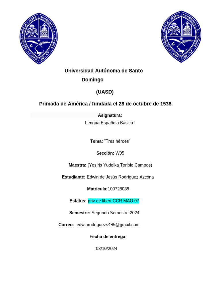 Conclusión sobre los Tres Héroes | PDF | Pensamiento | Humano