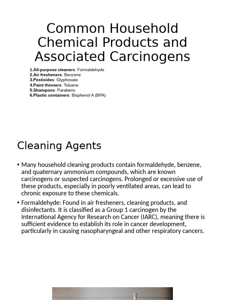 Common Household Chemicals As Carcinogen | PDF | Volatile Organic ...