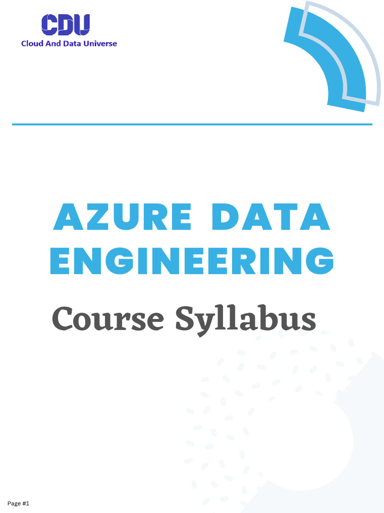 Azure Data Engineering Syllabus | PDF | Apache Spark | Computing