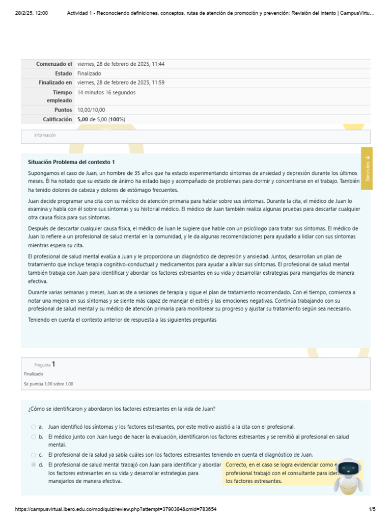 Tratamiento de Ansiedad y Depresión | PDF | Ansiedad | Asistencia ...