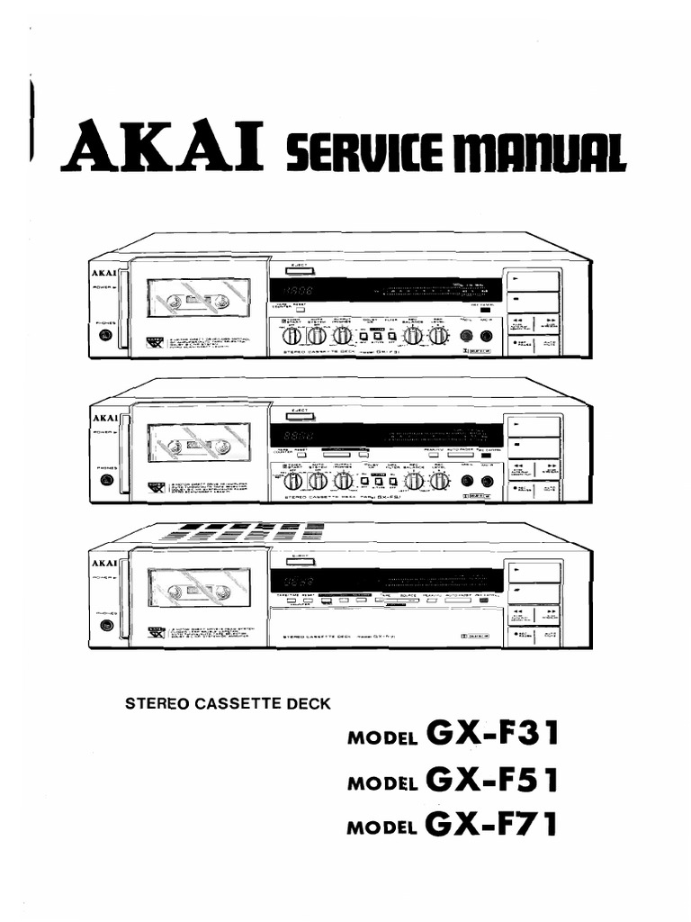 Akai+GX-F31,+GX-F51,+GX-F71 | PDF