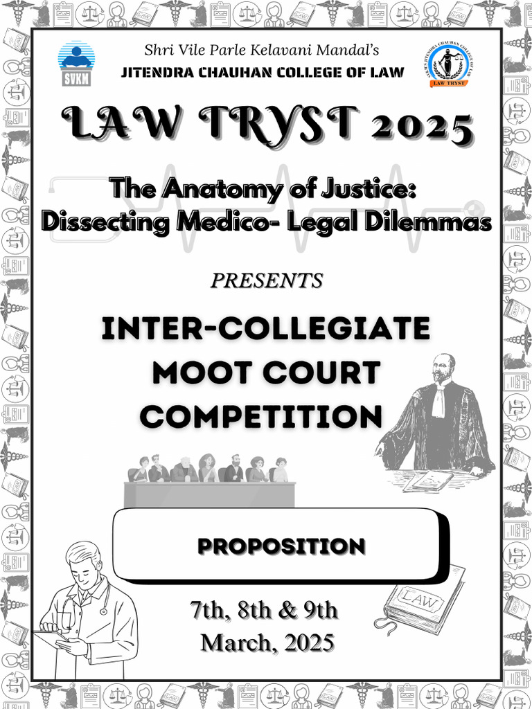Moot Proposition Law Tryst 2025 PDF | PDF