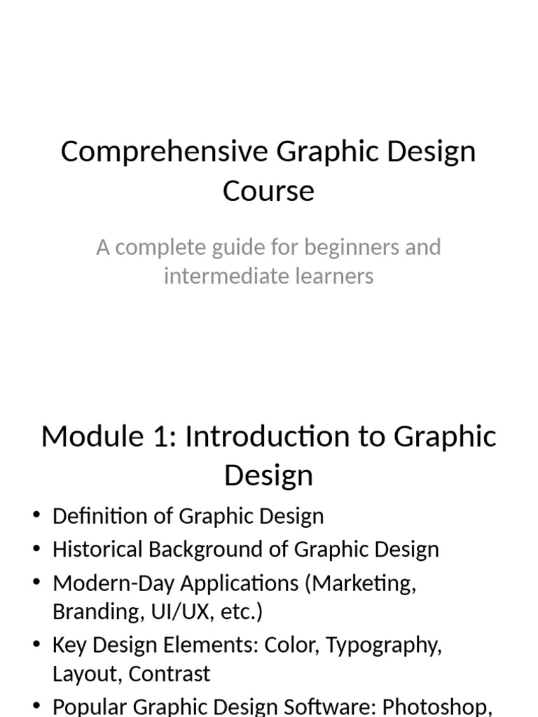 Complete Graphic Design Course | PDF