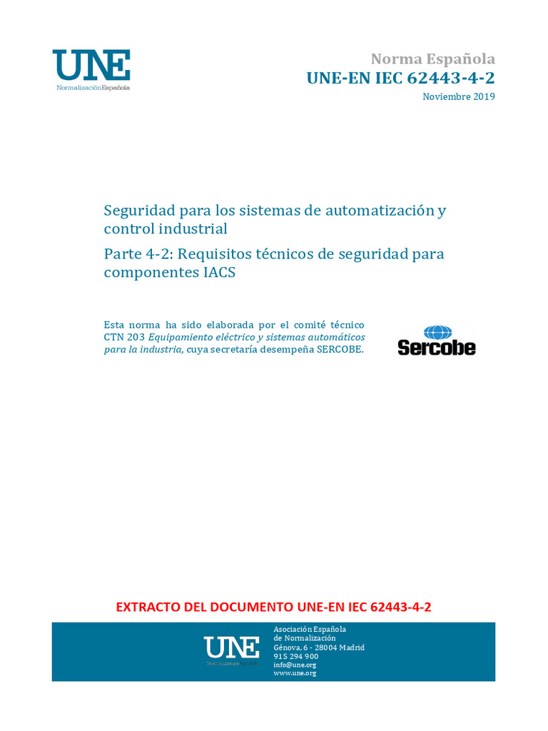 Requisitos de Seguridad IACS UNE-EN 62443-4-2 | PDF | Informática ...