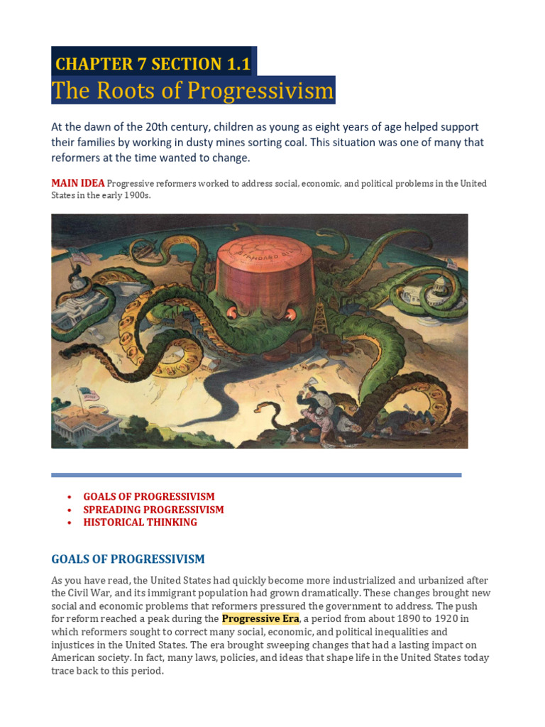 Kami Export CHAPTER 7 SECTION 1.1 Progressivism PDF | PDF ...