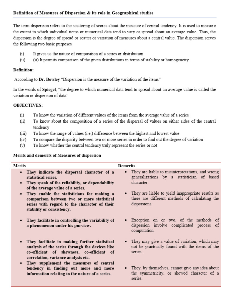 Statistical practical in geography | PDF | Statistical Dispersion ...