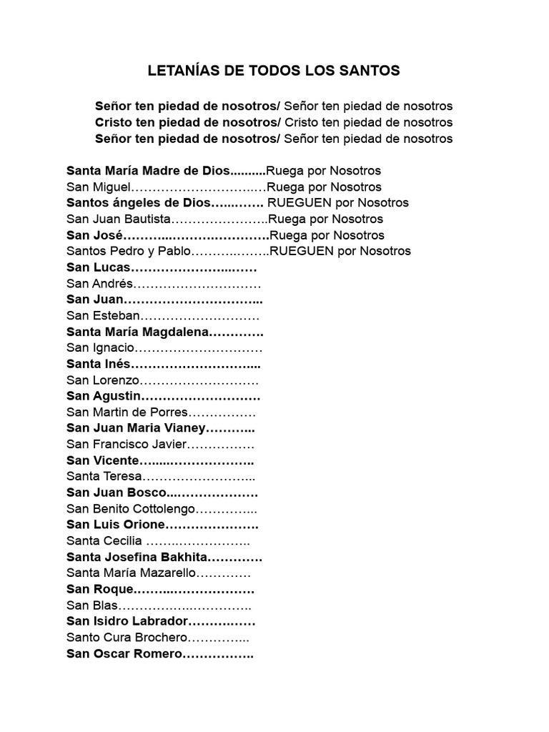Letanías 22 | PDF