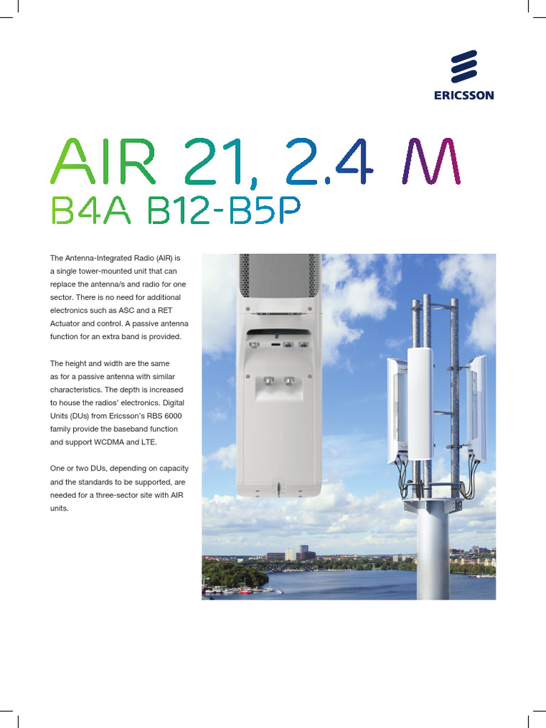 AIR 21 B4A - B12P - B4P 8ft Data Sheet 15 - 287 01-FGB 101 558 Rev A | PDF | Antenna (Radio) | 4 G
