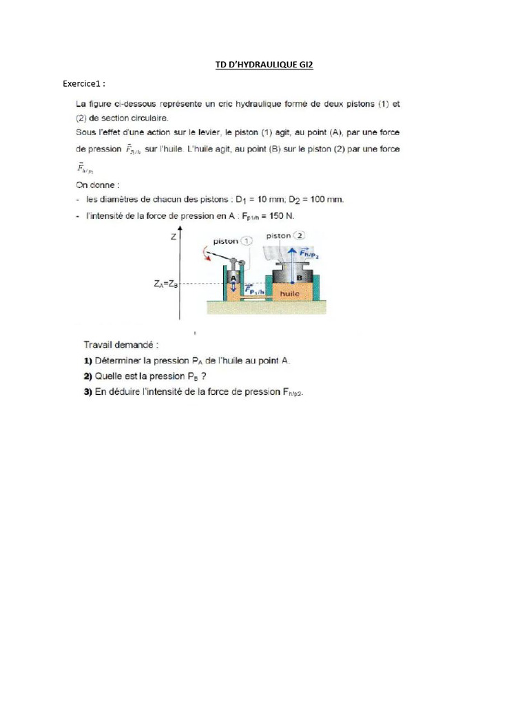 Hydraulic Exercises for GI2 Students | PDF