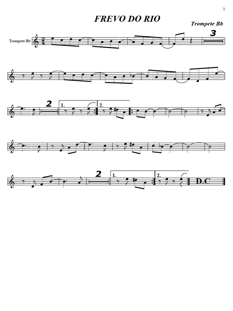 FREVO DO RIO - Trompete BB | PDF