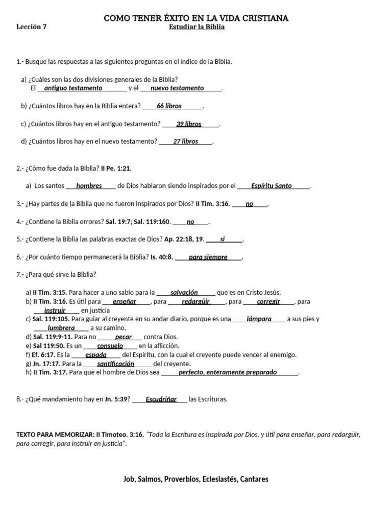 Lección 7 Estudiar La Biblia | PDF | Biblia | Religiones abrahámicas