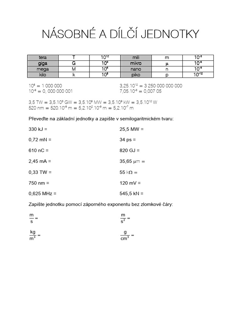 Jednotky | PDF