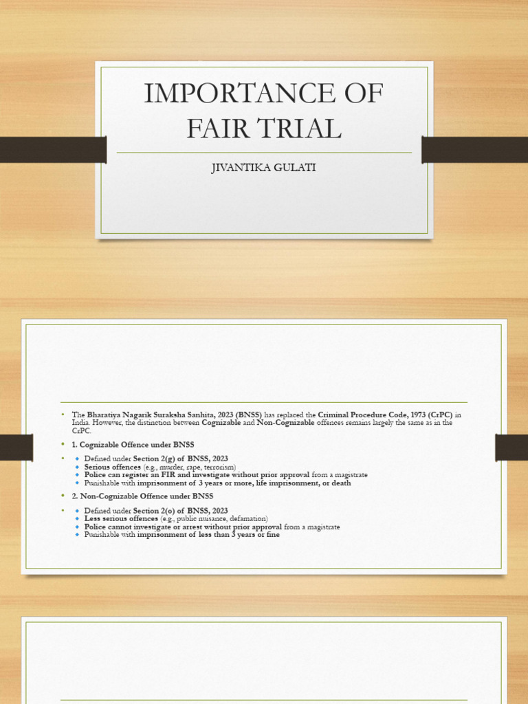 Understanding Fair Trials in BNSS 2023 | PDF | Presumption Of Innocence ...
