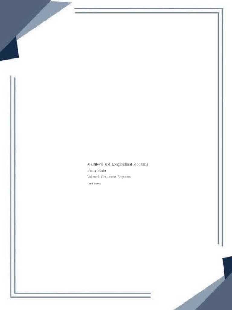 Multilevel and Longitudinal Modeling Using Stata 3rd Edition Sophia ... Multilevel and Longitudinal Modeling Using Stata 3rd Edition Sophia ...
