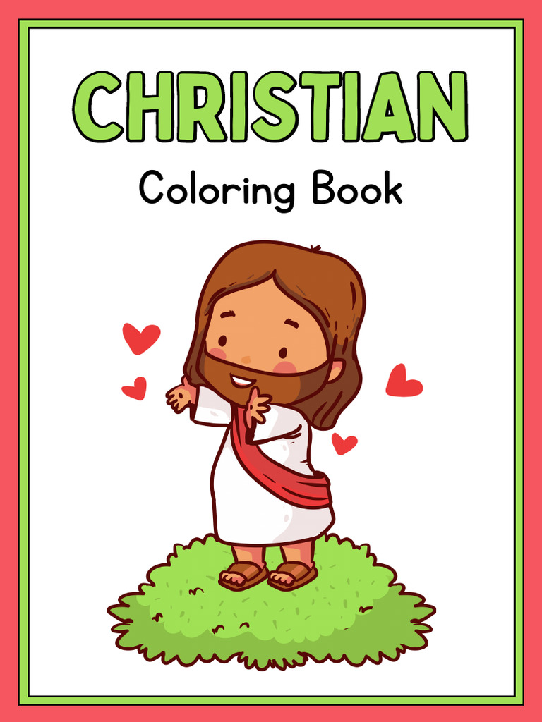 Christianity Coloring Booklet Grayscale Lined Illustrations | PDF