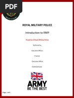 RMP - Introduction To RMP | PDF | Military Police | Swat