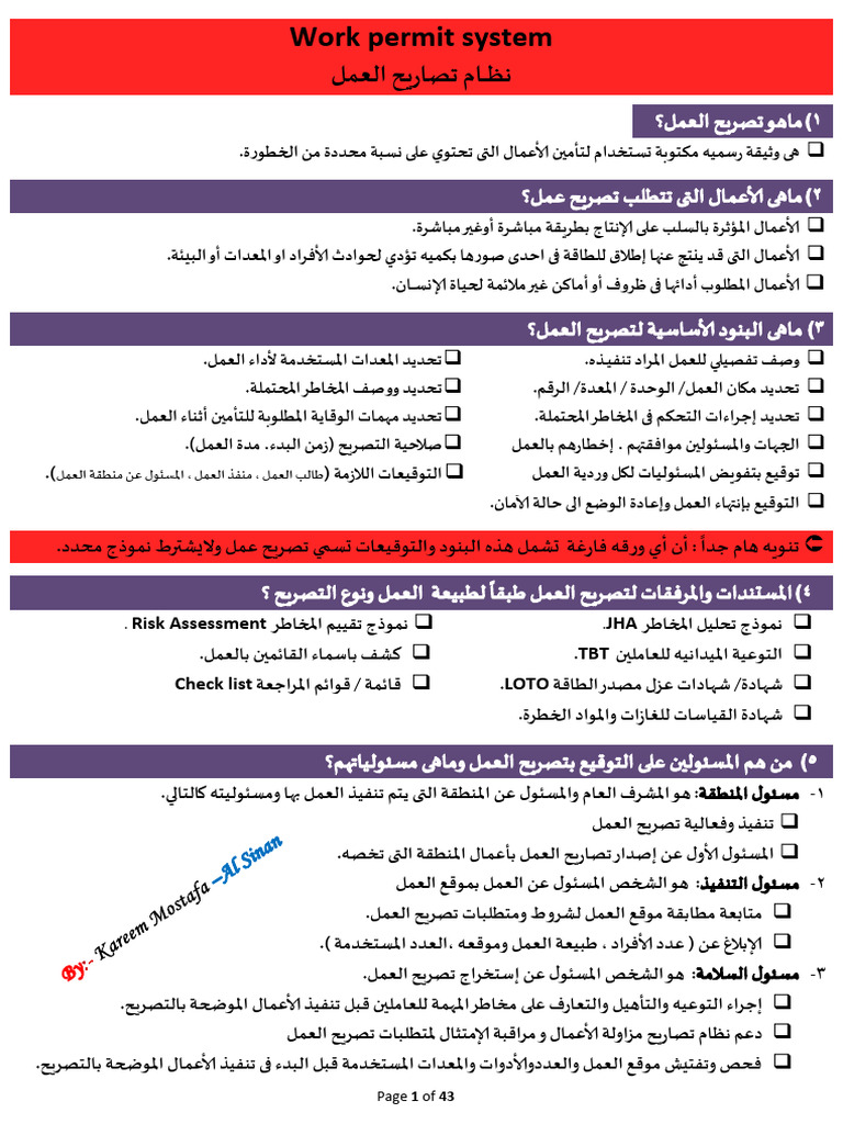 Work Permit System | PDF