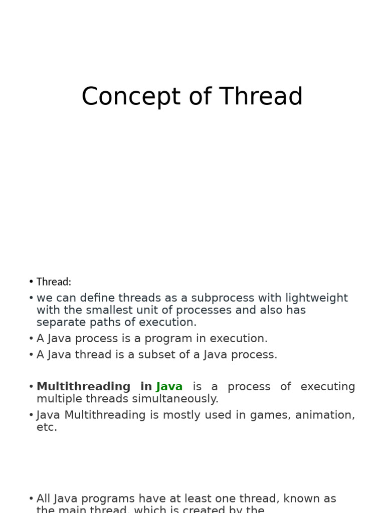 Concept of Thread_1 | PDF | Thread (Computing) | Java (Programming Language)