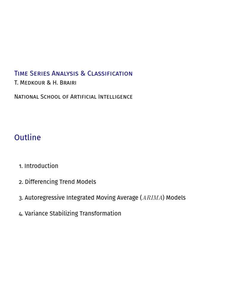 Chapter 4 - Models For Nonstationary Time Series | PDF | Autoregressive Integrated Moving ...