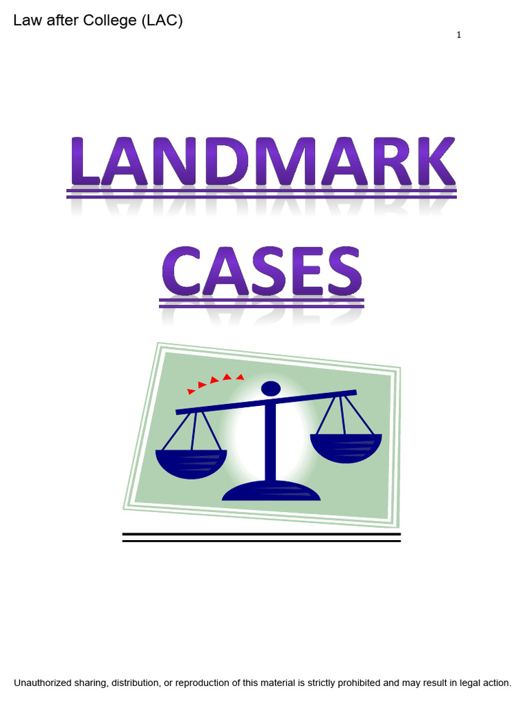 Landmark Cases Compilation_ (2) | PDF | Constitution | Government