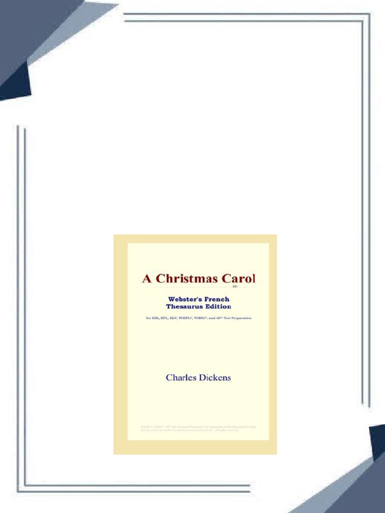 A Christmas Carol Webster s French Thesaurus Edition Charles Dickens ...
