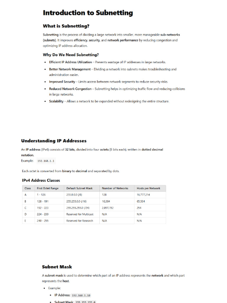 Subneting 1 | PDF